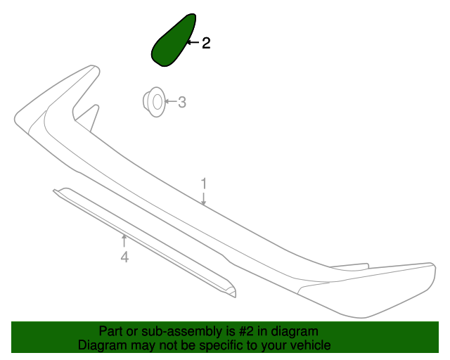 2010 Hyundai Genesis Coupe Spoiler Seal 87258-2M000 | AutoNationParts.com
