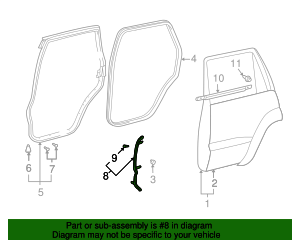 2003-2009 Lexus GX470 Front Weather-Strip 67896-60010 | OEM Parts Online