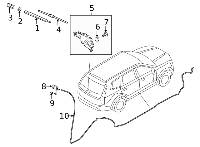 2015-2024 Kia Wiper Arm 98811-2W000 | Kia OEM Parts Online