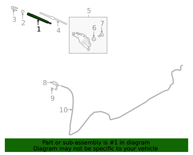 98811-2W000 - Wiper Arm 2015-2024 Kia | Kia.Parts Store