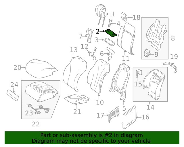 2014-2020 Mercedes-Benz Headrest Upper Cover 222-910-15-12-64-8R73 | MB ...