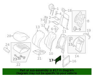 222-545-22-00-9107 - Display Unit Upper Cover 2014-2020 Mercedes-Benz ...