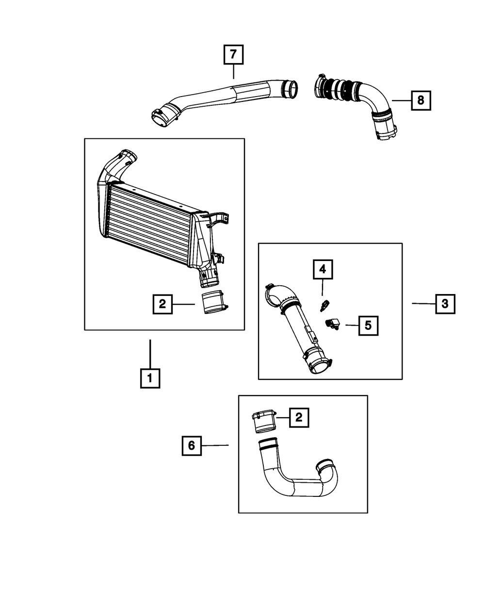2007-2009 Dodge Caliber Charge Air Cooler 68004294AB | My Mopar Parts