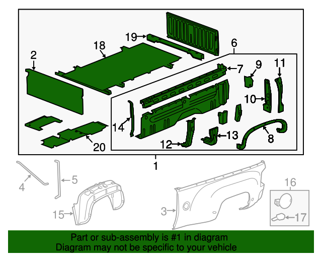 2007-2014 GM Pickup Box Assembly 25969364 | GM Parts Center