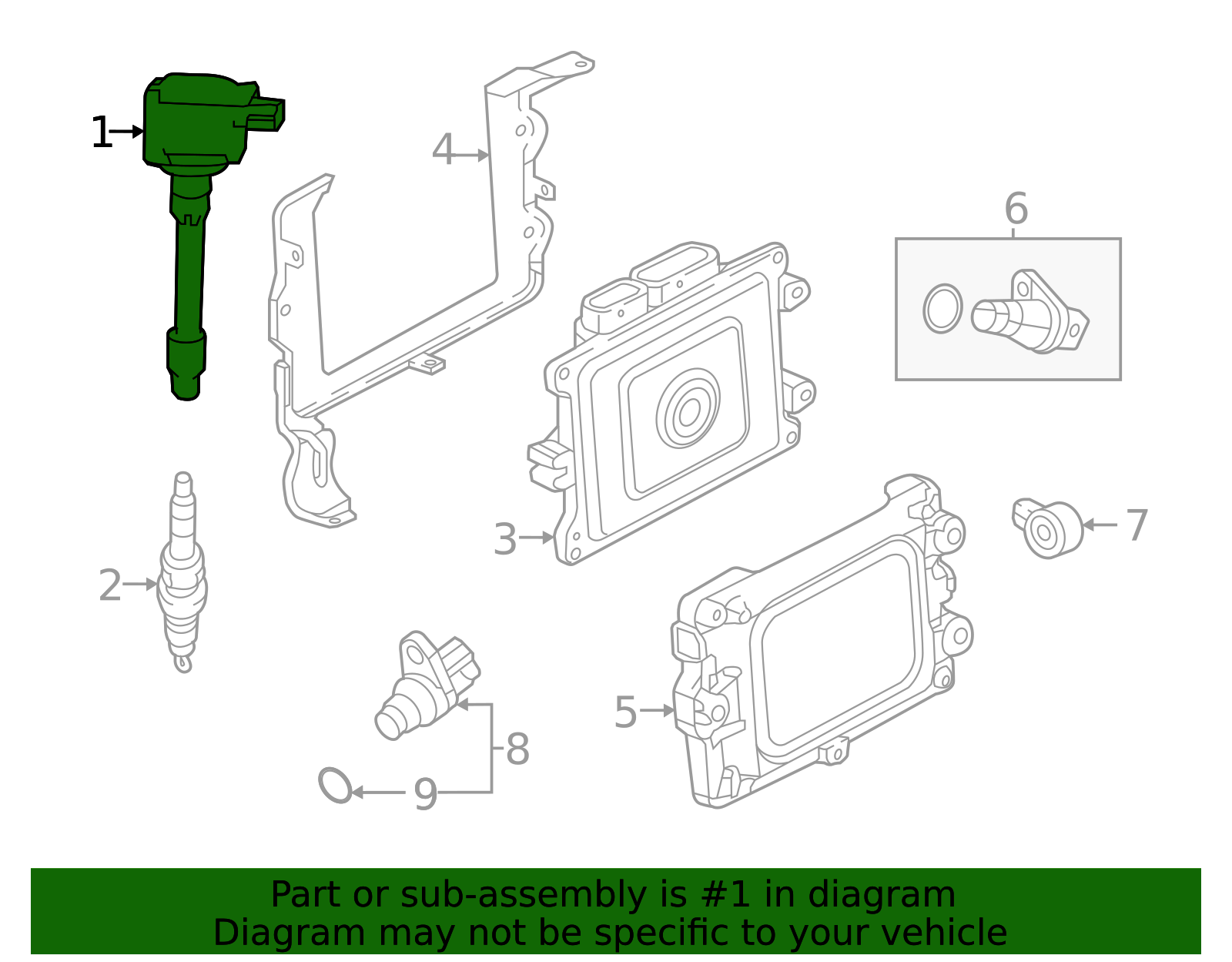2023-2025 Honda Ignition Coil 30520-6Y0-J02 | OEM Parts Online