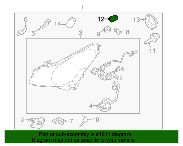 2007-2015 Infiniti Marker Lamp Bulb 26261-8992A | Infiniti Parts Online