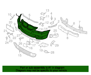 51118044584 - 2008-2010 BMW Bumper Cover (51-11-8-044-584) | BMW of ...