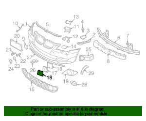 51117897184 - 2008-2010 BMW Lower Grille (51-11-7-897-184) | BMW of ...