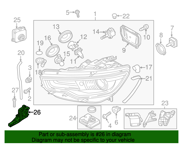 2012-2015 Audi Mount Bracket 4G0-805-608 | Genuine Audi Parts