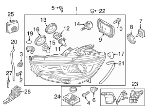 2012-2015 Audi Headlamp Assembly 4G0-941-044-E | OEM Parts Online