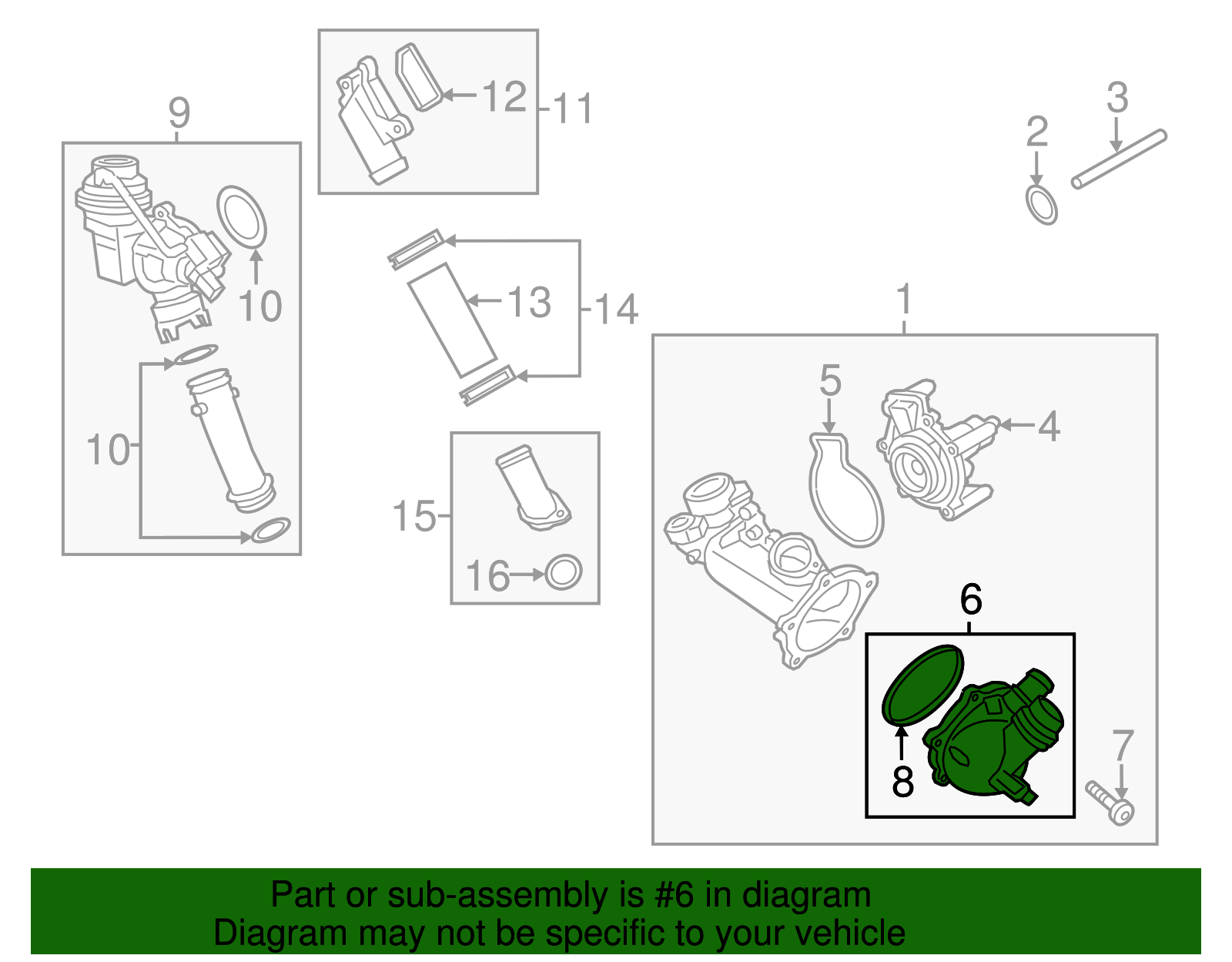 2013-2018 Audi Thermostat Unit 079-121-115-BL | OEM Parts Online
