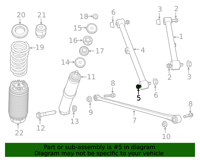 2018-2021 Mopar Lower Control Arm Bolt 6512085AA | TascaParts.com
