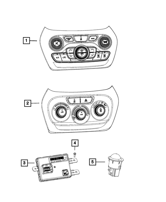 MOPAR GENUINE A C AND HEATER MODULE - 68280730AE - 68280730AE | Mopar ...