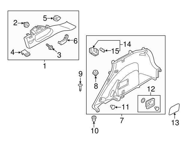 85744-28000 - Trunk Side Trim Grommet 2003-2024 Kia | Genuine Kia Parts