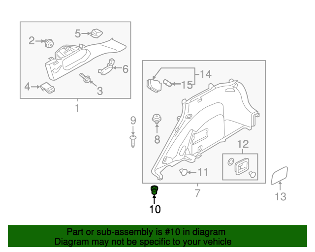 2003-2022 Kia Trunk Side Trim Grommet 85744-28000 | TascaParts.com