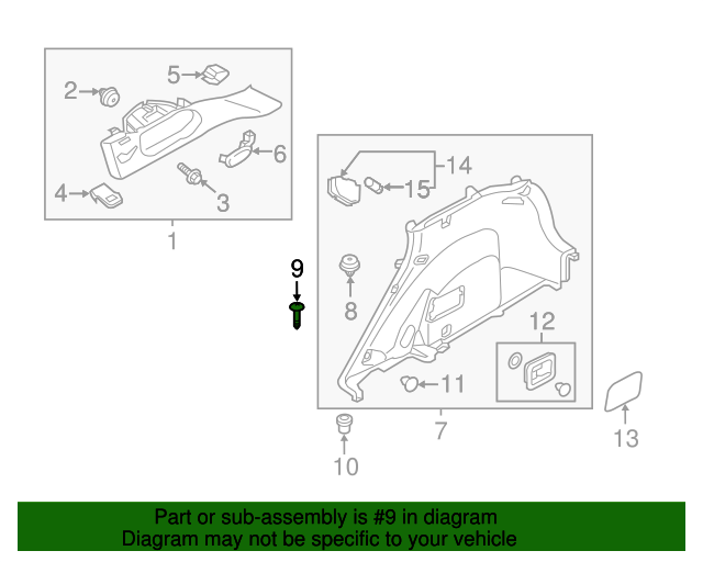 12492-05123 - Door Trim Panel Screw 2007-2024 Kia | Kia.Parts Store