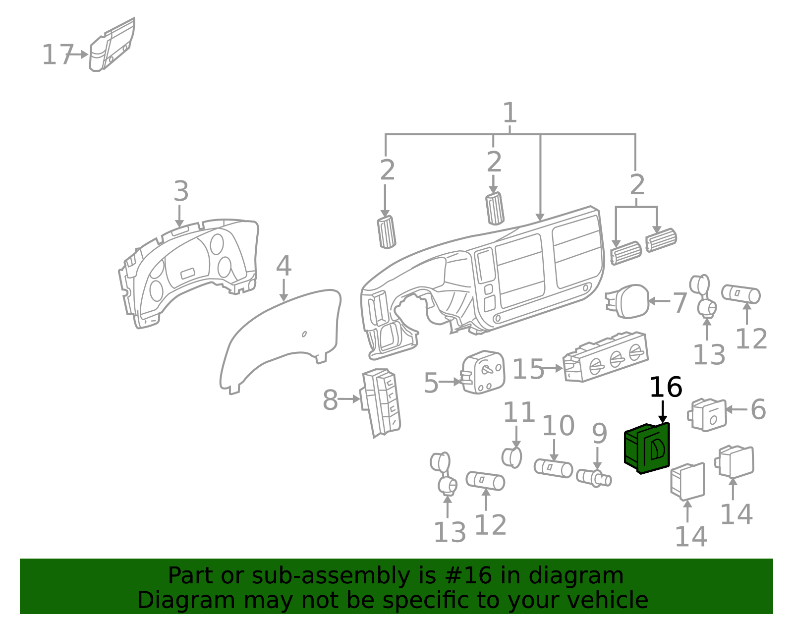 2024 GM HVAC Blower Control Switch 86516210 GM | GMPartsDirect.com