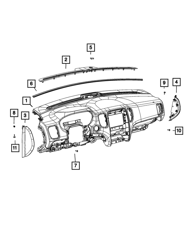 2011-2025 Mopar Defroster Grille 7EH05DX9AA | Mopar eStore