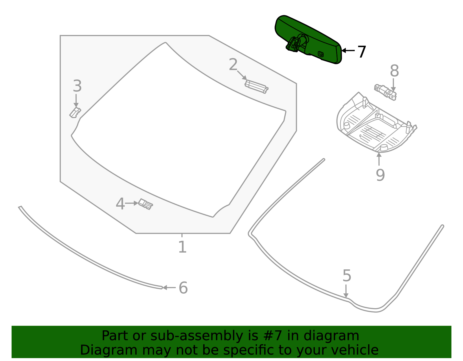 2021-2025 Nissan Mirror Inside 96321ZB00B | Retail Performance Auto Parts