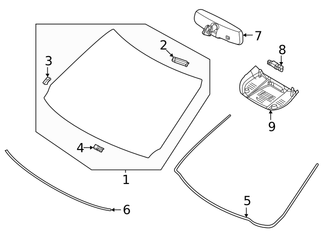 2016-2022 Nissan Mirror Inside 96321-ZB00A | My Nissan Part