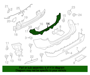 51122990161 - 2013-2015 BMW X1 Center Support (51-12-2-990-161) | BMW ...