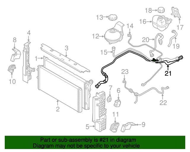 17-12-7-640-848 - Radiator Coolant Hose - 2014-2017 BMW i8 | Buy BMW ...
