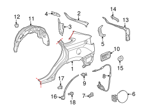 75874-0E010 - Wheel Arch Molding 2010-2015 Lexus | AutoNationParts.com