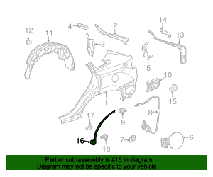 75874-0E010 - Wheel Arch Molding 2010-2015 Lexus | AutoNationParts.com