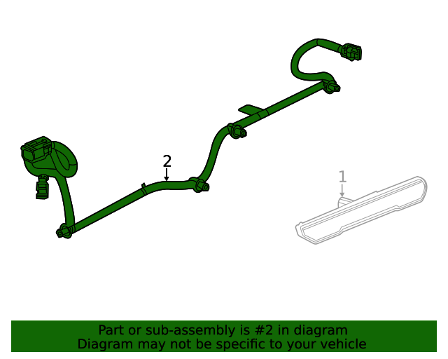 2020-2024 GMC Front Side Marker Lamp Wiring Harness 84367836 GM ...