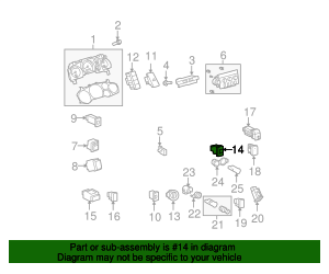 84751-0C031 - Seat Heater Switch 2007-2022 Toyota | AutoNation Parts