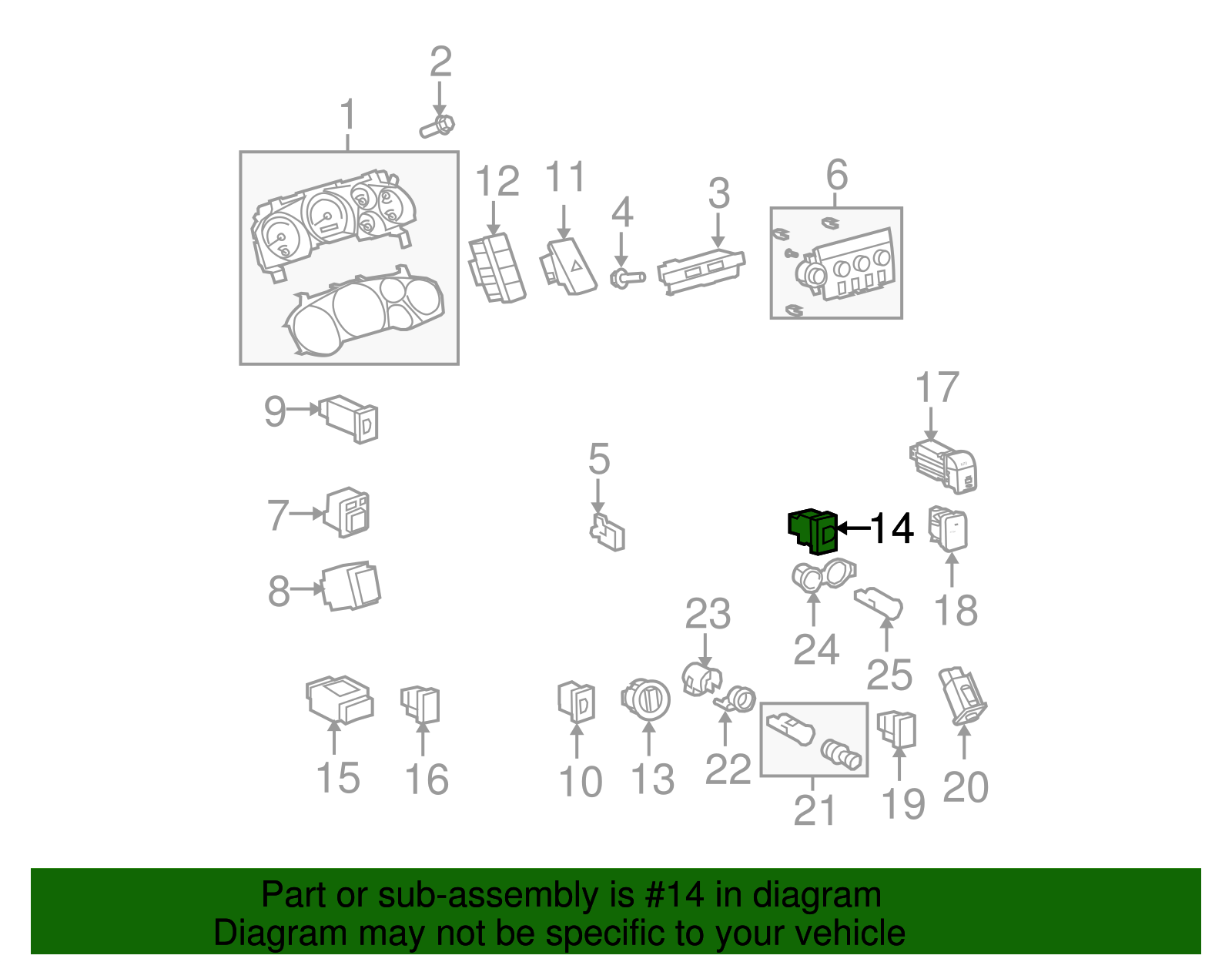 84751-0C031 - Seat Heater Switch 2007-2022 Toyota | AutoNation Parts