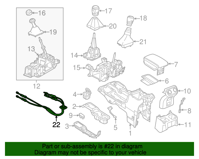 68282472AE - Manual Park Release Cable - 2019 Jeep Wrangler | Mopar ...