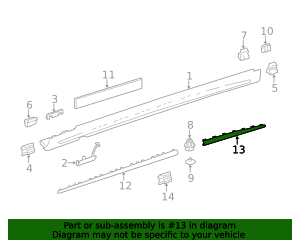 222-694-89-82-9999 - Rocker Panel Molding Trim Insert 2014-2020 ...