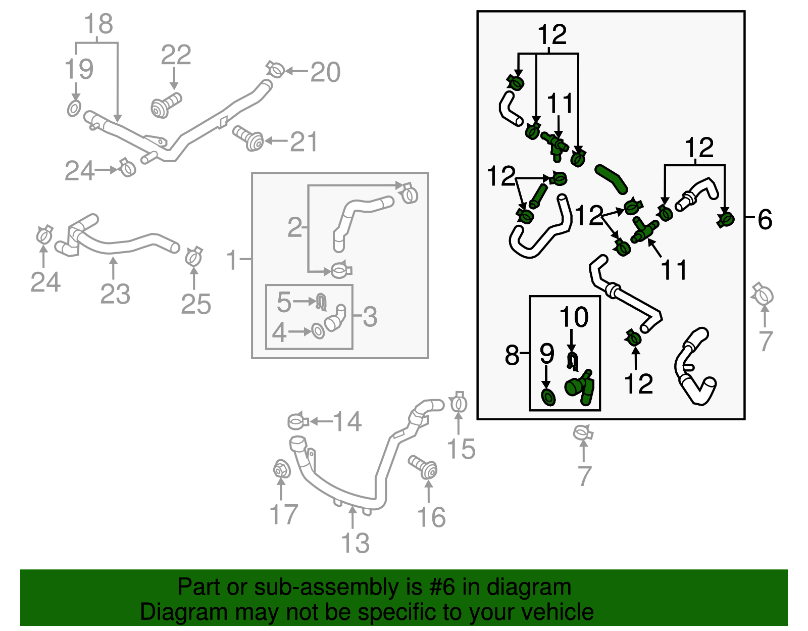 2012-2014 Volkswagen Passat Radiator Hose 5C0-122-101-AC | VW Direct ...