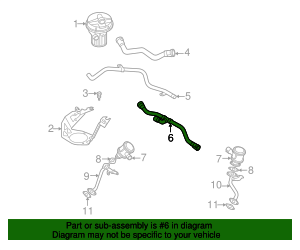 2006-2010 Audi Secondary Air Injection Pump Hose 079-131-605-H ...