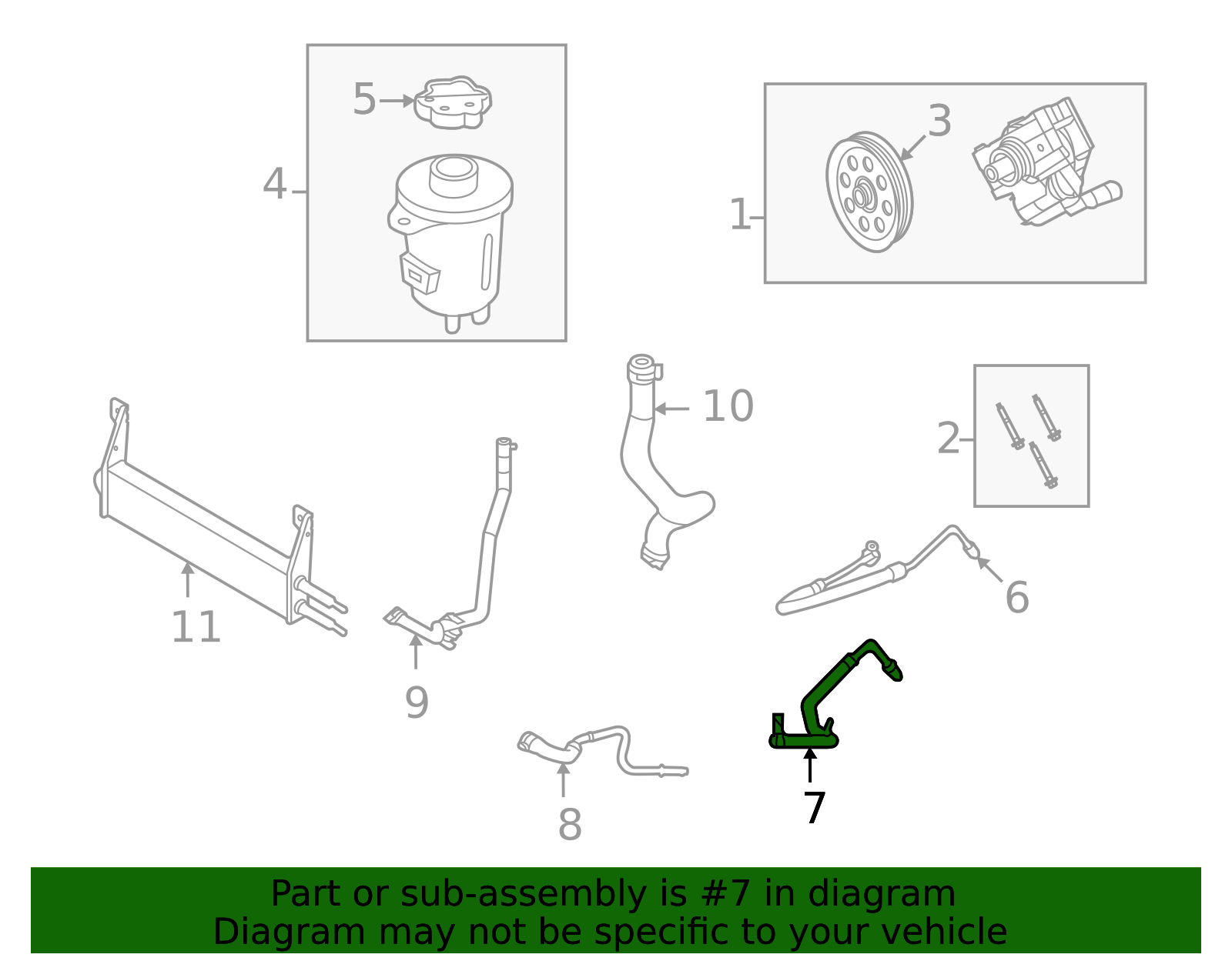 2017-2024 Ford Power Steering Return Hose JC3Z-3A713-G | OEM Parts Online