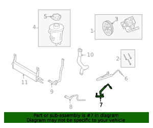 2017-2024 Ford Power Steering Return Hose JC3Z-3A713-G | OEM Parts Online