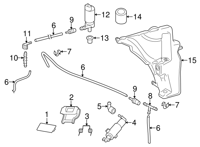 2009-2017 Audi Headlight Washer Hose Connector 8E0-955-875 | OEM Parts ...