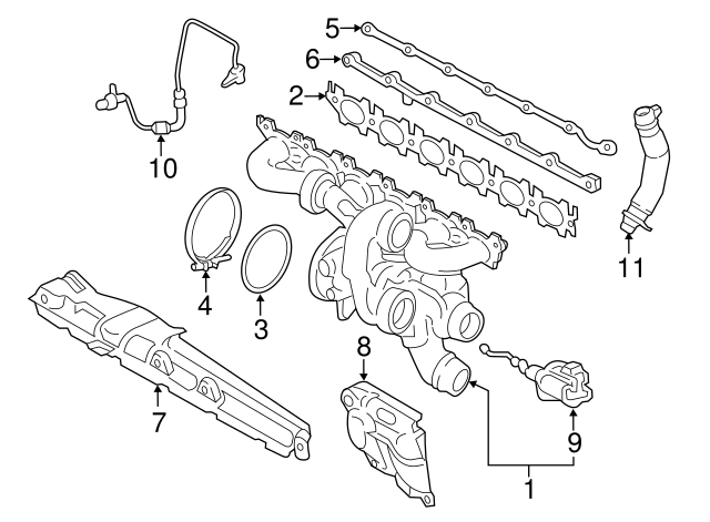 11659423787 - 2016-2021 BMW Exhaust Manifold (11-65-9-423-787) | BMW of ...