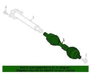 2020-2023 Mercedes-Benz CV Axle Assembly 118-330-40-01 ...