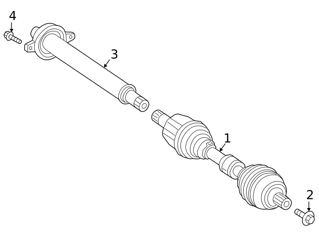 2020-2023 Mercedes-Benz CV Axle Assembly 118-330-40-01 ...