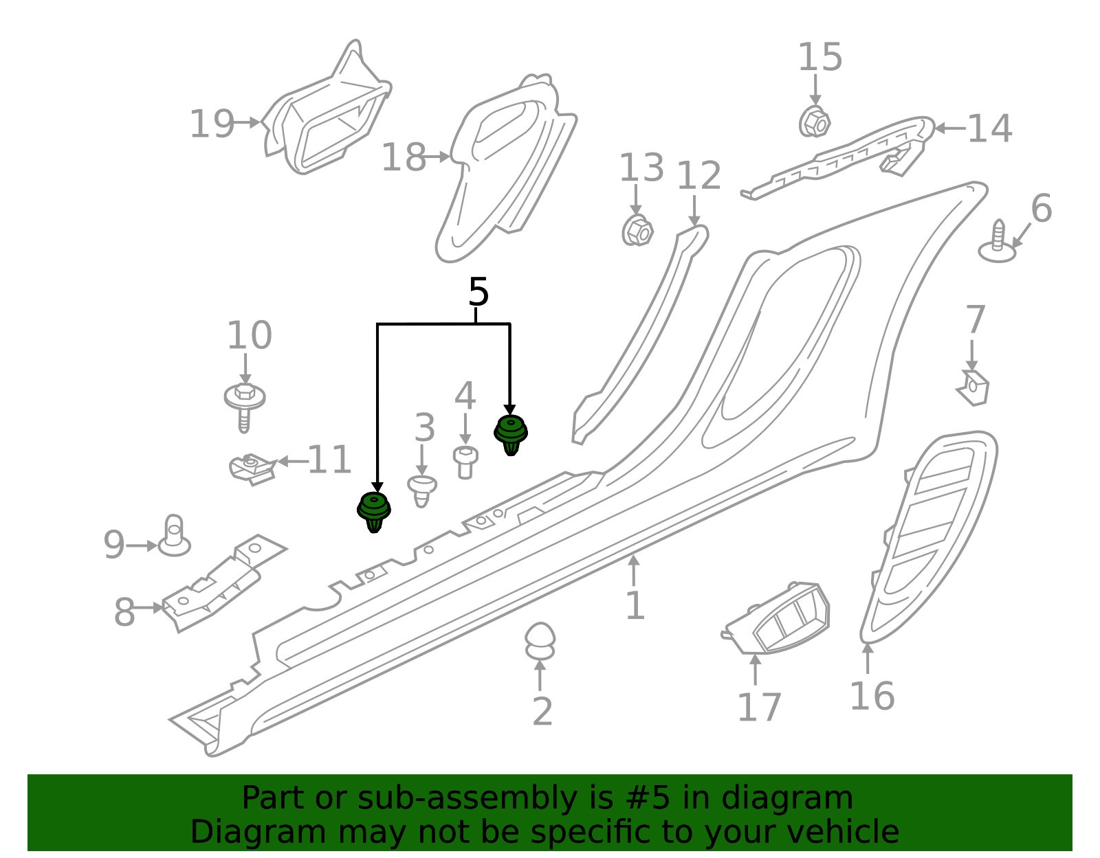 2012-2024 Porsche Pillar Trim Fastener 999-507-999-40 | Sunset Porsche ...