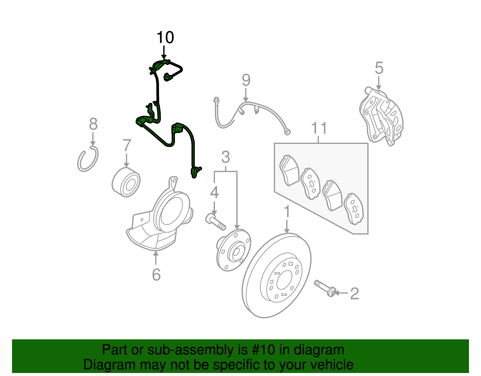 95670-1D000 - Front Speed Sensor 2007-2010 Kia Rondo | Kia.Parts Store