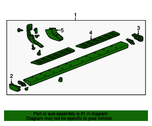 2014-2019 GM Assist Steps, 6" Rectangular Chrome 84106507 | GM Parts Center