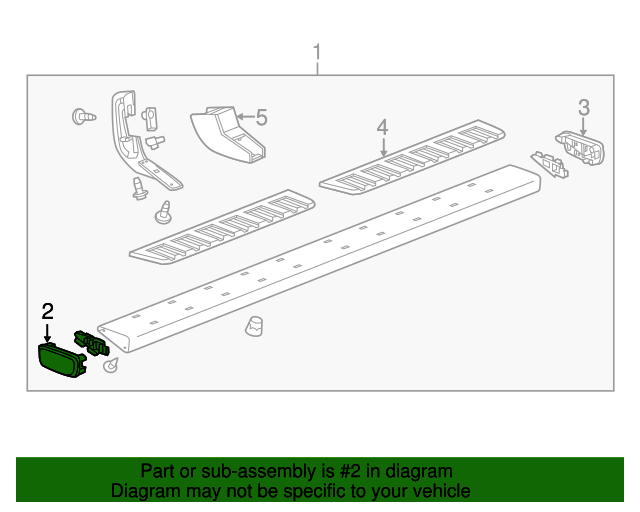 2014-2020 GM Step Bar Assembly Rear Cap 22876240 | GMPartsDirect.com