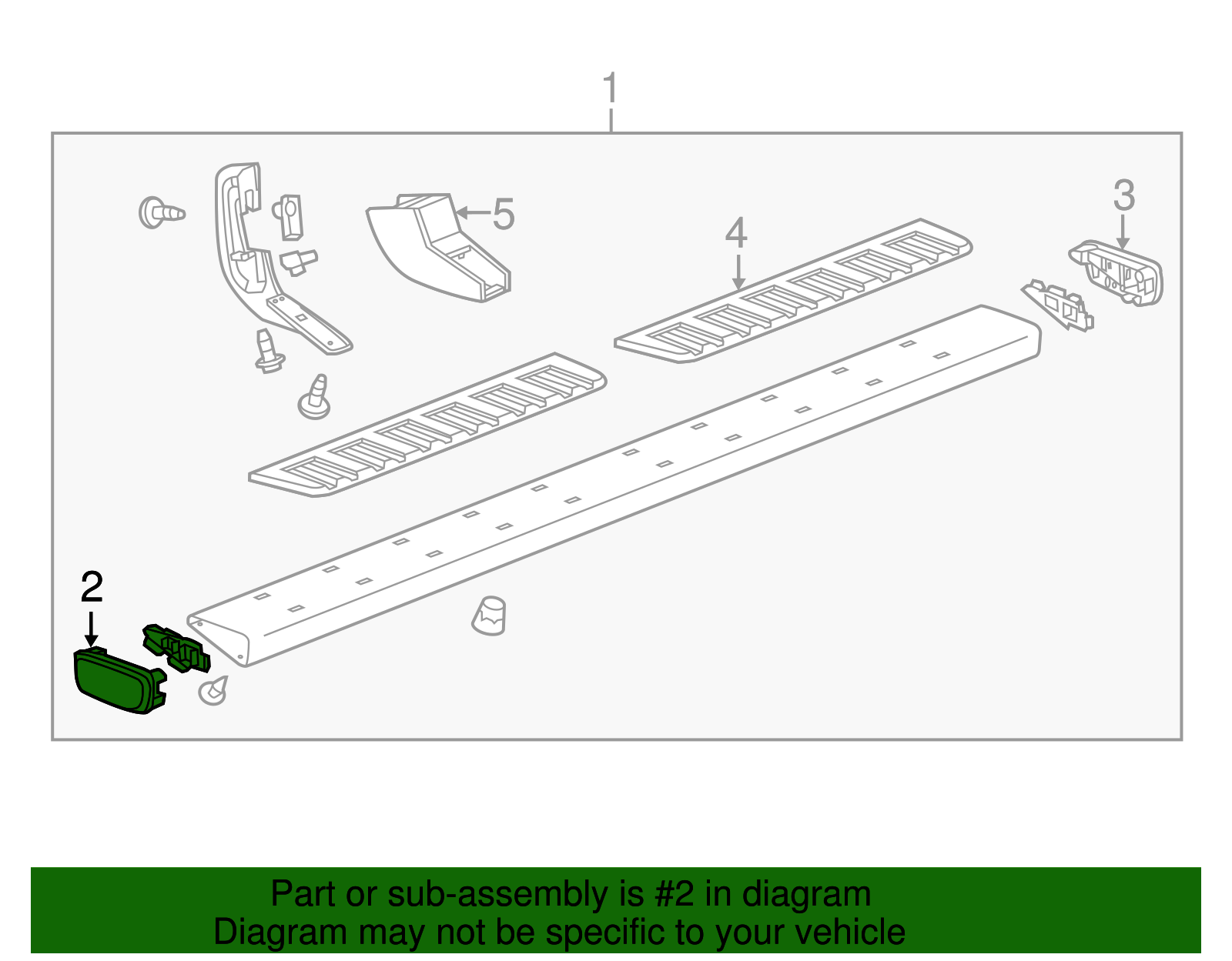 Genuine OEM GM Part - Step Bar Assembly Rear Cap 2014-2020 GM 22876239 ...