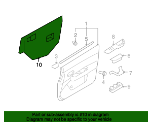 2007-2012 Nissan Versa Water Deflector 80861-ZW40A | QuirkParts