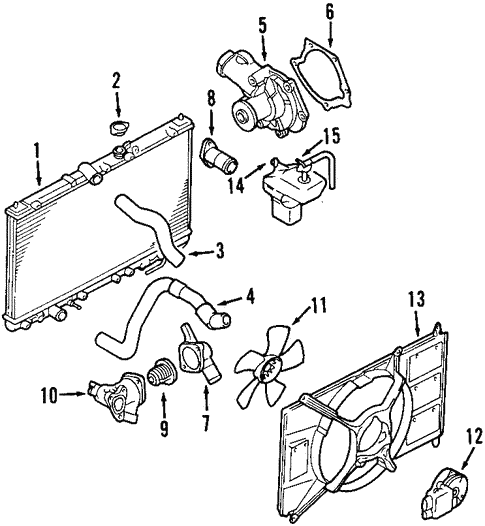 Radiator & Components for 2003 Mitsubishi Galant | Mitsubishi Parts ...