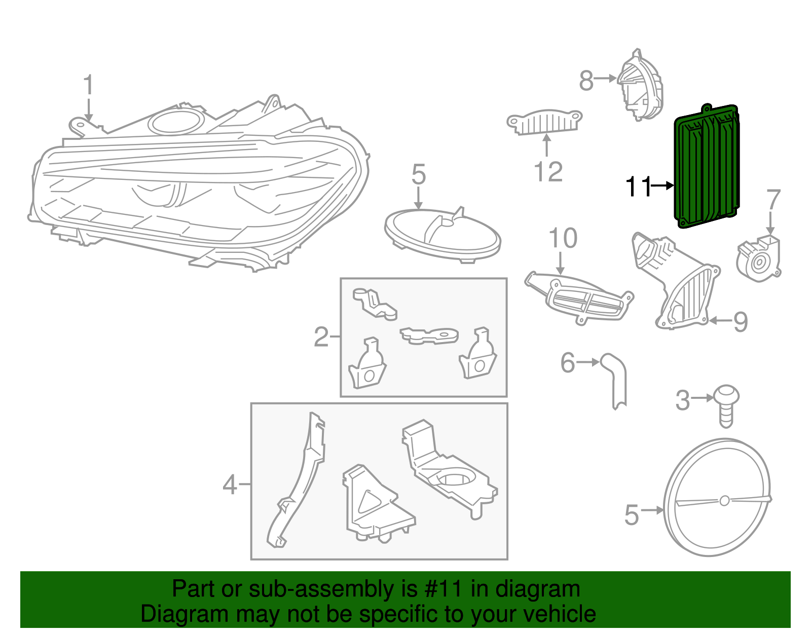 63-11-7-354-974 - LED main light module 2013-2018 BMW | AutoNation Parts