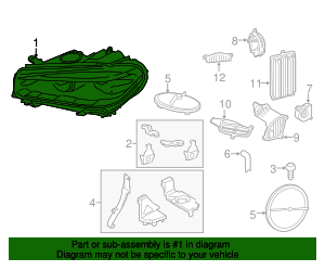63117381141 - 2014-2018 BMW Composite Headlamp (63-11-7-381-141) | BMW ...